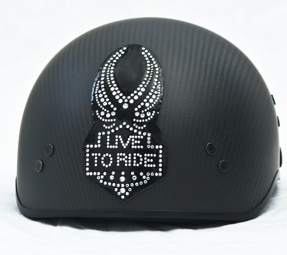 Rhinestone Helmet Patch Live To Ride Wings – Warhawk Customs