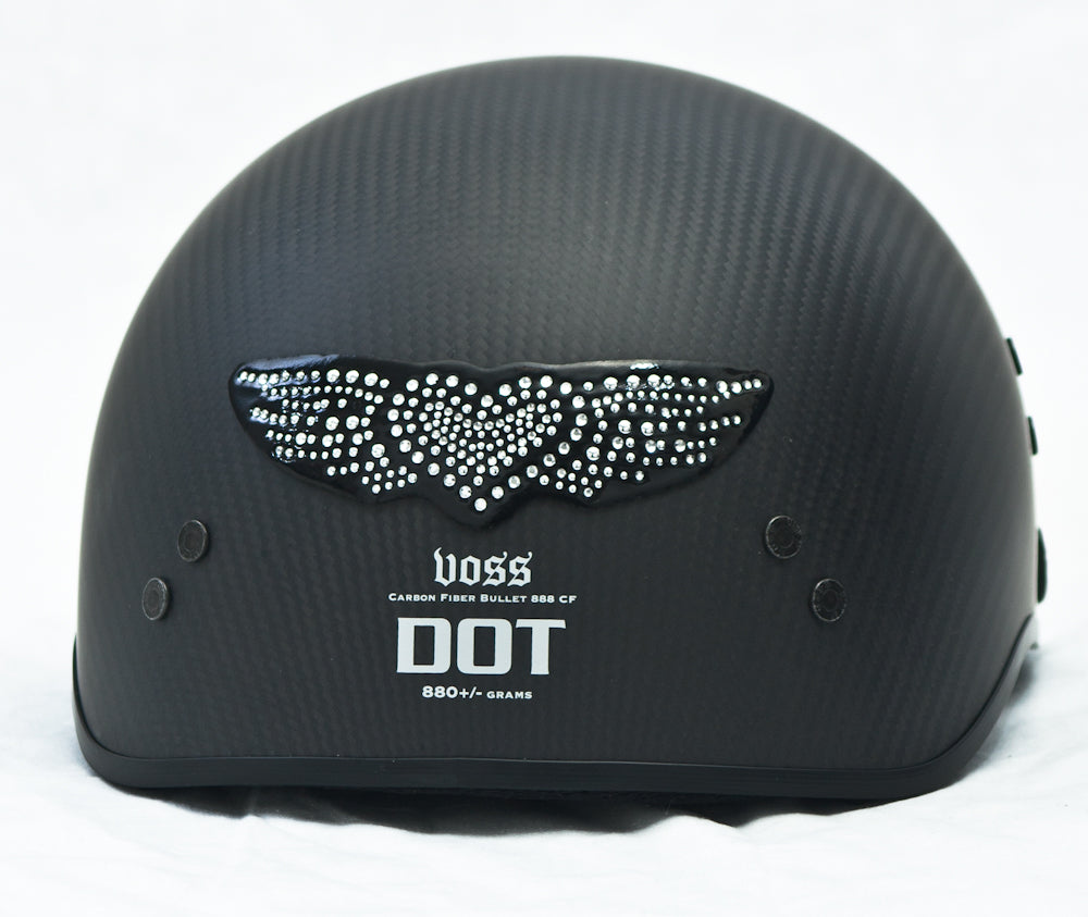 Rhinestone Helmet Patch Winged Heart – Warhawk Customs