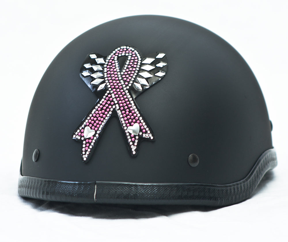 Rhinestone Helmet Patch Pink Ribbon – Warhawk Customs