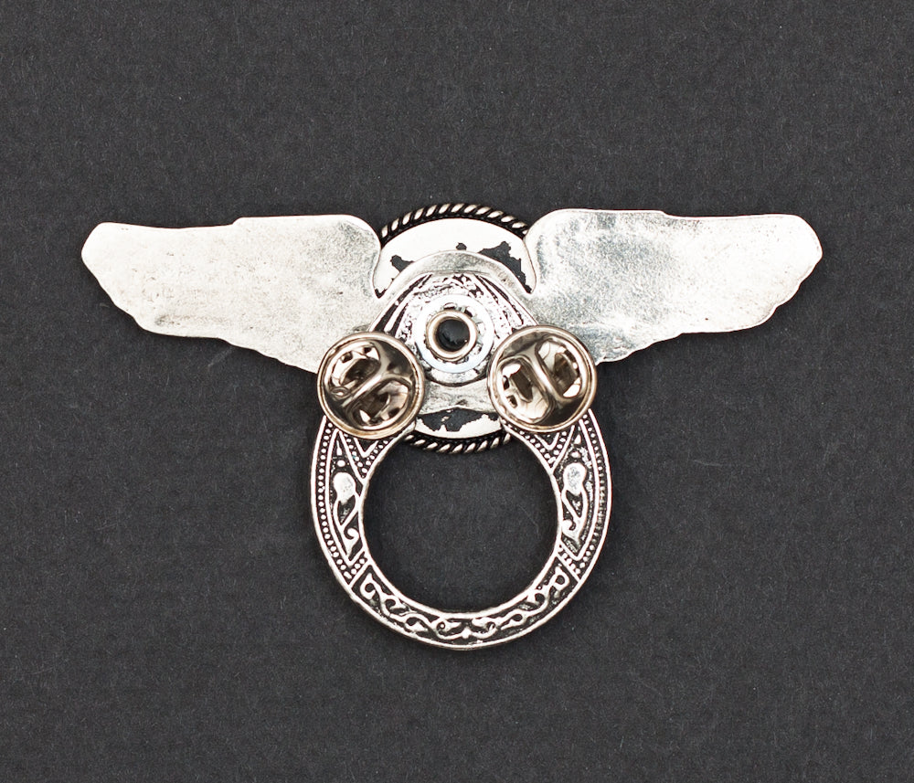 Sunglass Holder Pin Winged Skull – Warhawk Customs